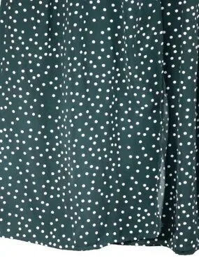SHEIN | Skirts | Shein Dark Green Maxi Skirt With White Polka Dots ...